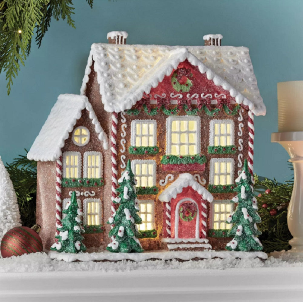 Member's Mark Pre-Lit 13-inch Gingerbread House Holiday Decoration | My ...