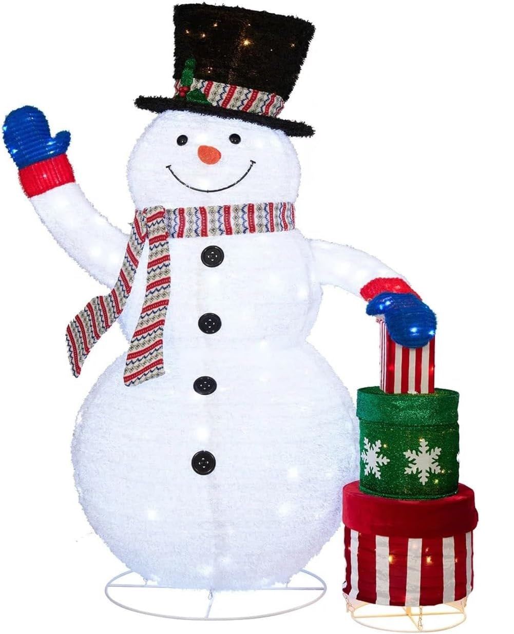 Member's Mark Pre-Lit 72-inch Pop-Up Twinkling Snowman with Presents ...