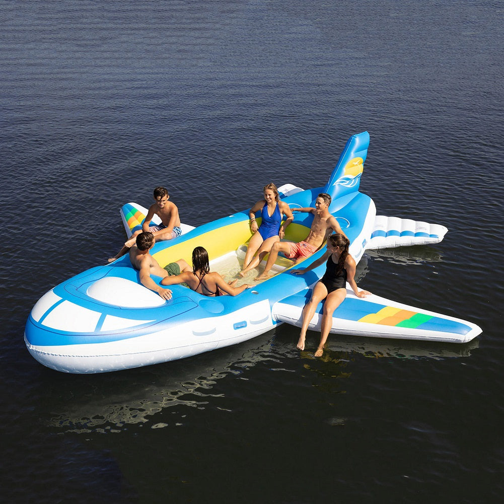 Airplane Floating Island 6-Person Float 217" x 210" x 52" | My Quick Buy