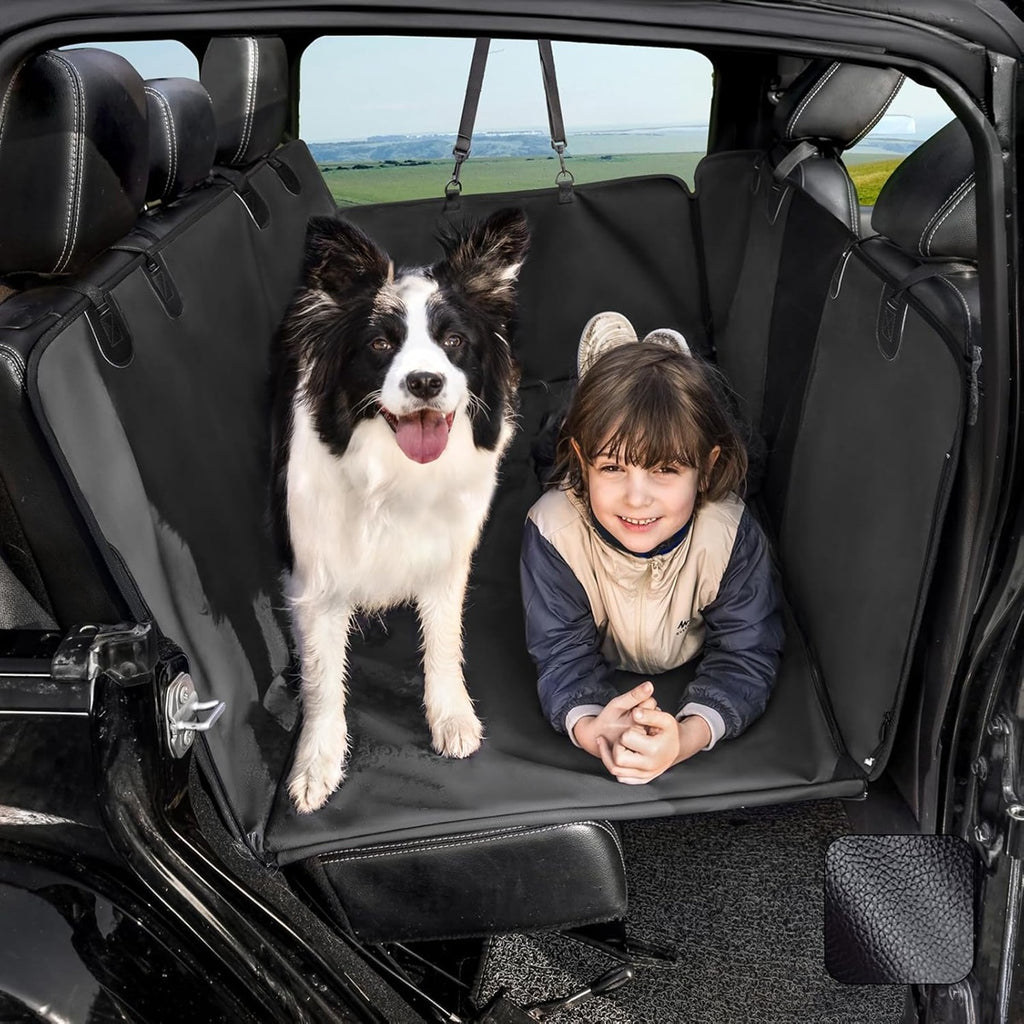 BearCover Heavy Duty Leatherette Back Seat Cover and Extender for Dogs ...