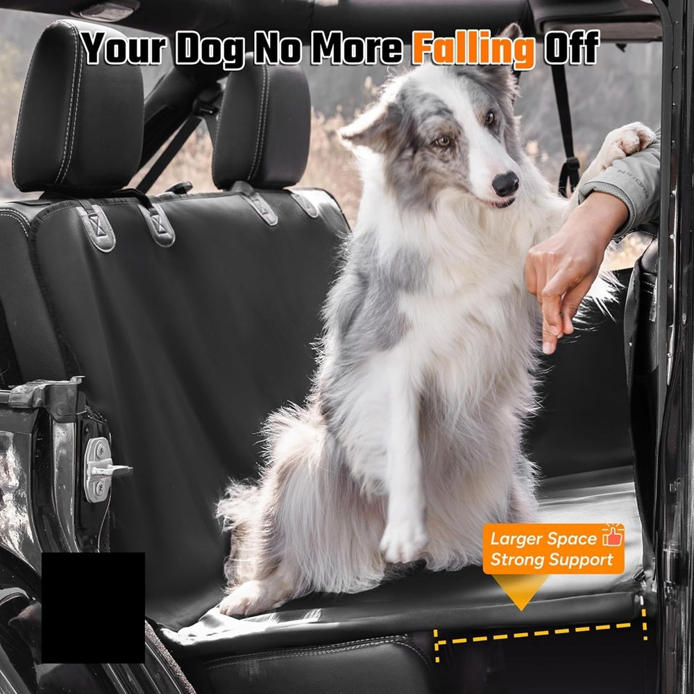 BearCover Heavy Duty Leatherette Back Seat Cover and Extender for Dogs ...