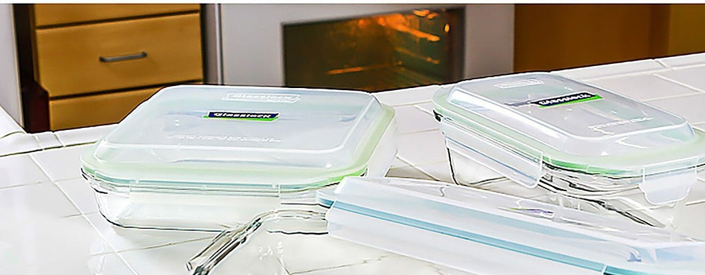 Glasslock 6-piece Rectangle Clear Glass Lidded Bakeware & Storage Set ...