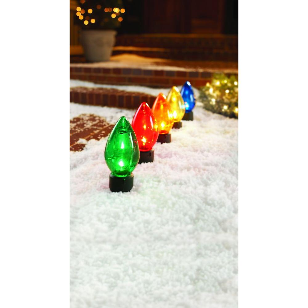20 in. Giant C7 Multi-Color Pathway Lights Set of 5 | My Quick Buy