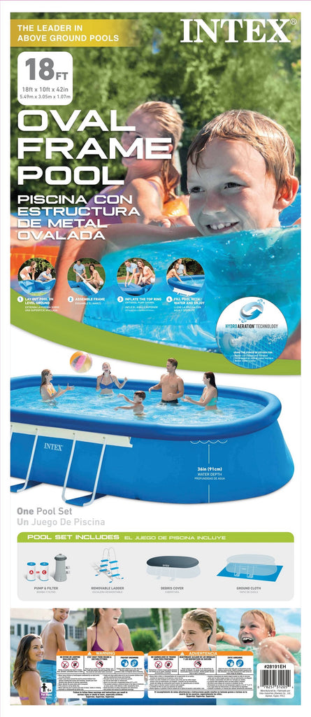 Intex 18ft X 10ft X 42in Oval Frame Pool Set | My Quick Buy