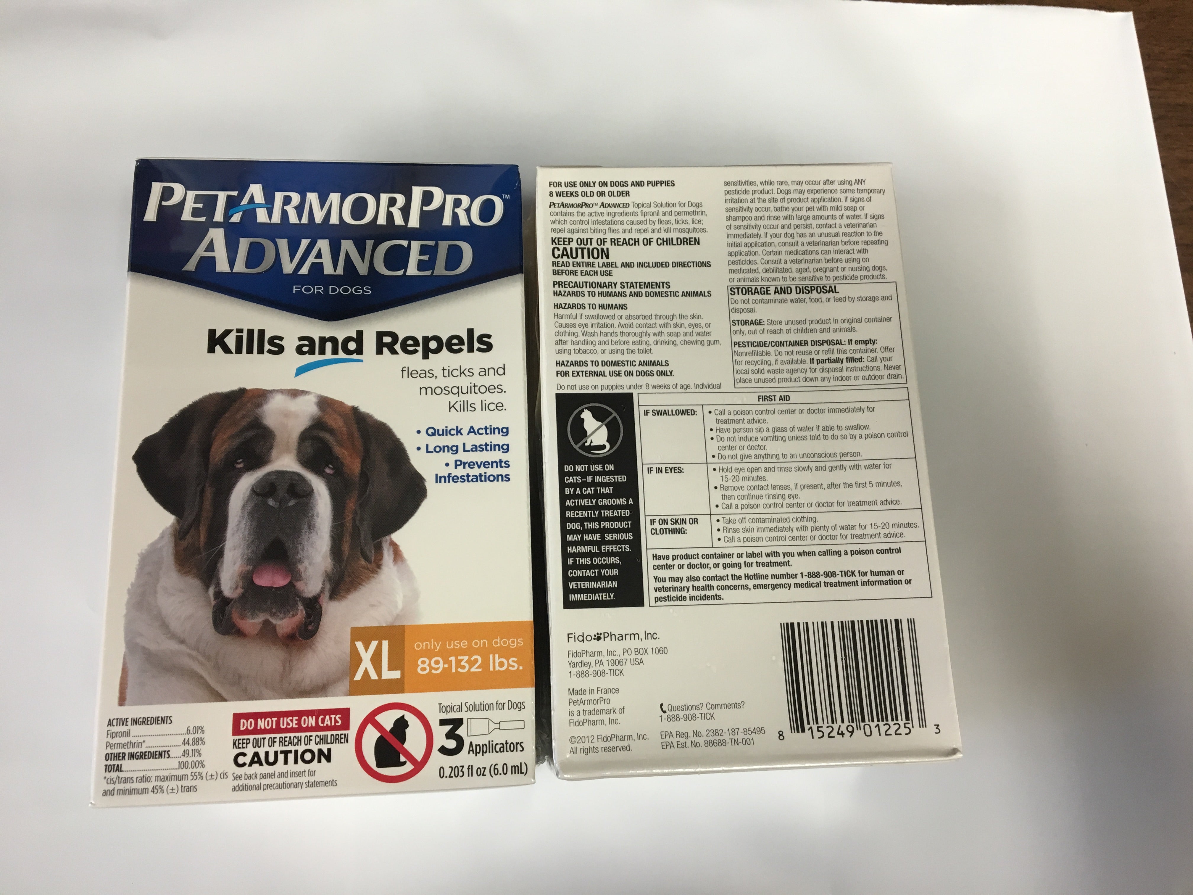 Flea & Tick Pet Armor Pro Advanced XL 89-132 Lbs 6 Applicators FREE GI ...