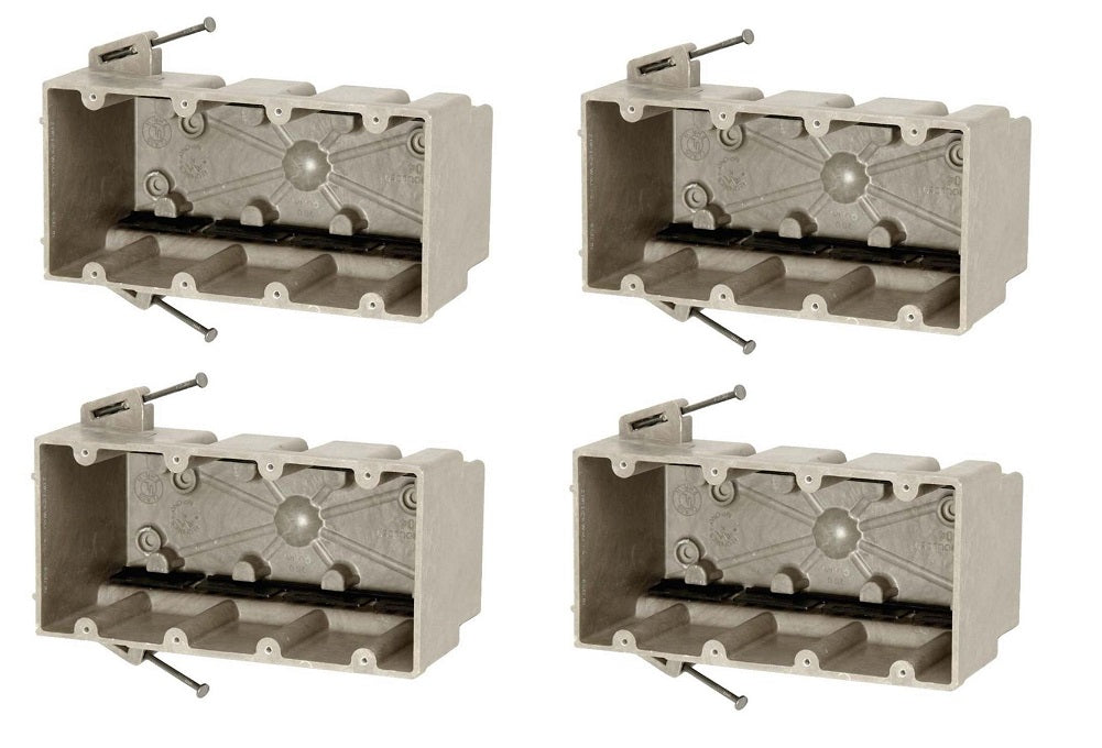 FiberglassBox 4-Gang New Work Electrical Box, 4-Pack | My Quick Buy