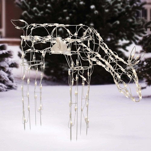 Holiday Time 40" Tall Animated Feeding Doe Light Sculpture Christmas D ...