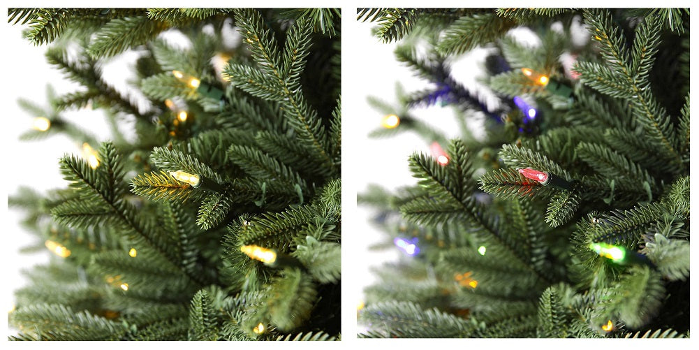 7.5FT Pre-Lit SureBright LED Artificial Christmas Tree with EZ Connect ...