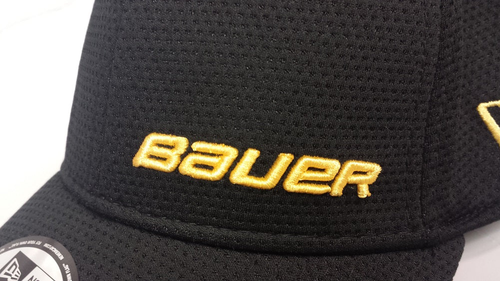 Bauer New Era 39THIRTY Supreme Hockey Hat Black Yellow Logos Small Med ...