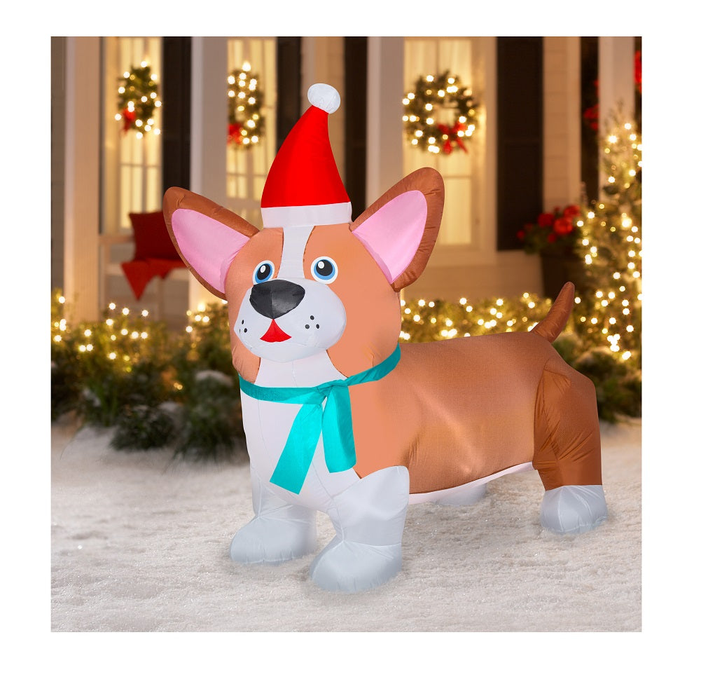 Holiday Time Inflatable Corgi 6' wide by Gemmy Industries | My Quick Buy