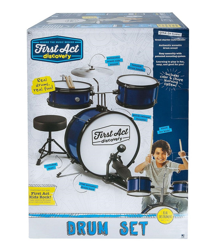 First Act Discovery Drum Set, Blue Stars | My Quick Buy