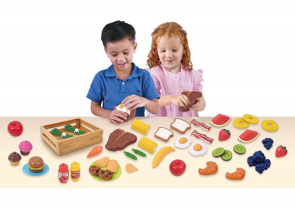 PlayGo Toys - Gourmet Soft Play Food 60-Pieces with 4 Baskets | My ...