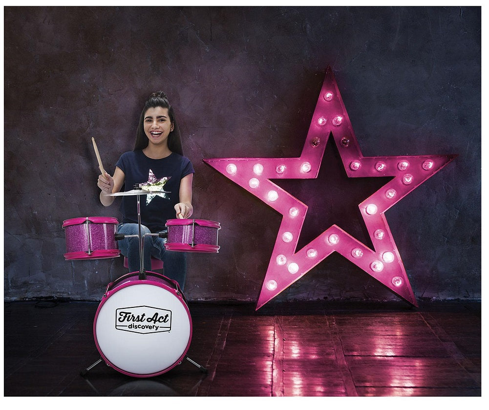 First Act Discovery Drum Set, Pink Sparkles | My Quick Buy