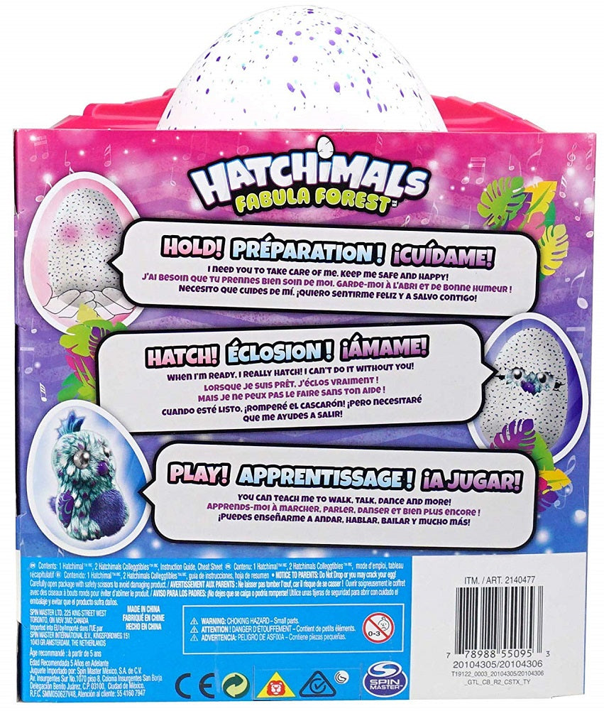 Hatchimals Fabula Forest with 2 BONUS collEGGtibles Purple/Blue | My ...