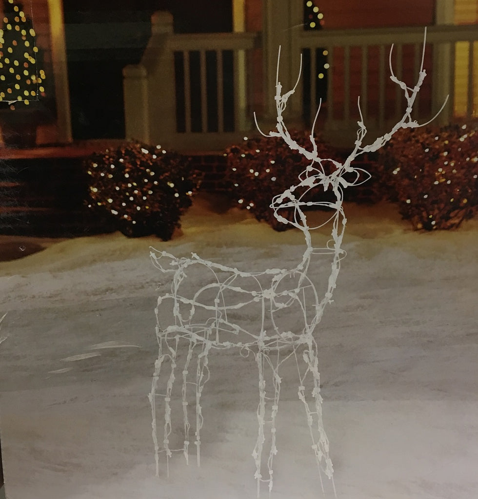 Home Accents Holiday 52 in. 120-Light LED White Wire Reindeer | My ...