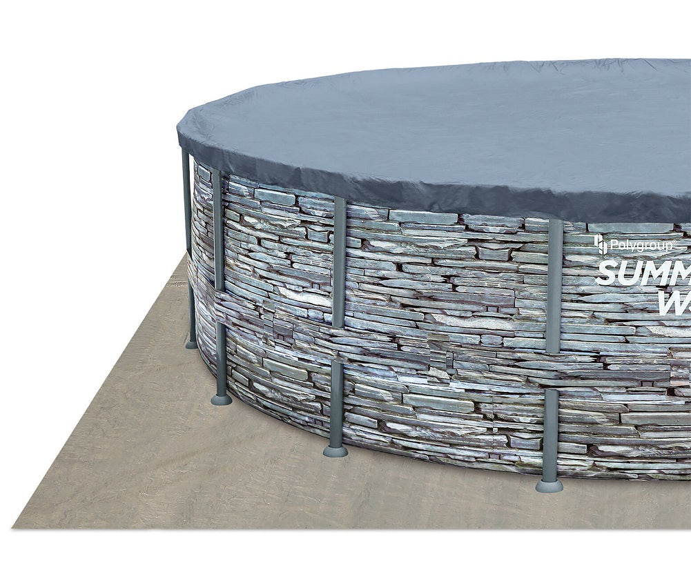 Summer Waves 18' x 48" Round Elite Frame Above Ground Swimming Pool Se ...